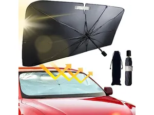 Buy Universal Car Windshield Umbrella Sun Shade Foldable UV Reflection Silver in PakWheels
